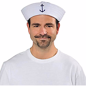 amscan Sailor Hat Costume Acccessory, One Size, White