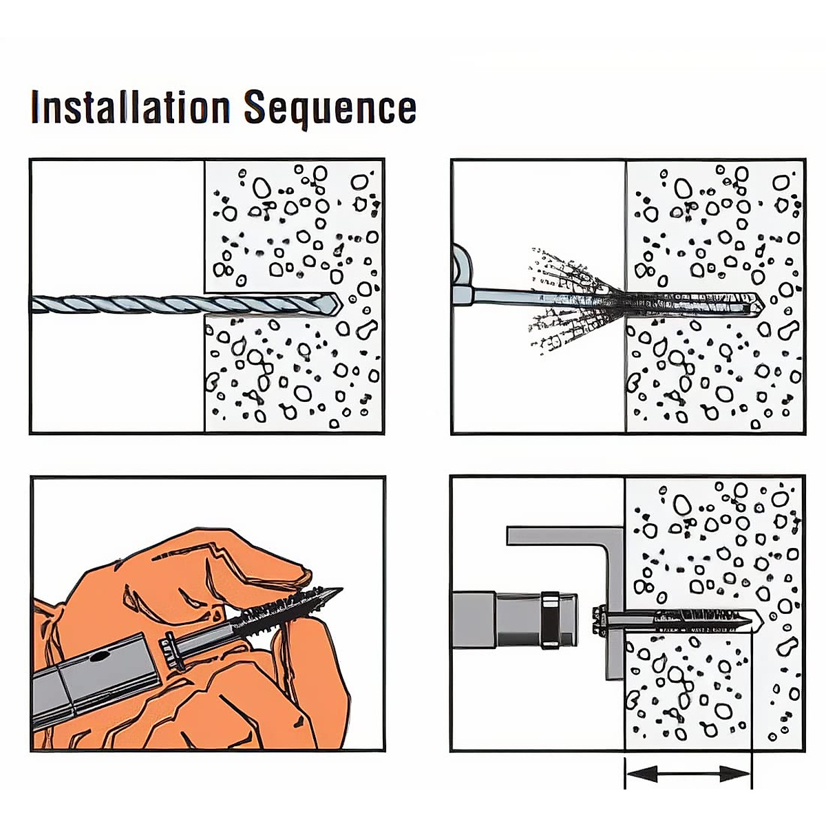 ((Qty 640) Concrete Screws 3/16” x 1 1/4” P/Flat Head for Anchoring to Masonry, Block or Brick Stucco 64 Pack 6 Drill Bits