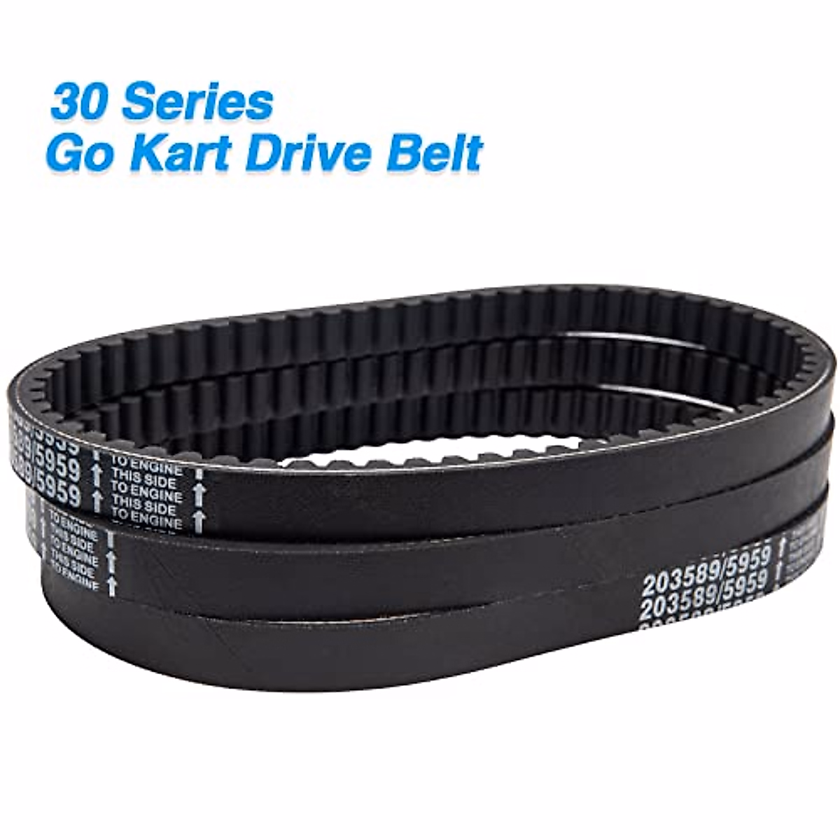 30 Series Go Kart Drive Belt Replaces Manco 5959 / Comet 203589 Go Kart Belt, Torque Vonverter Belt (3Pcs)