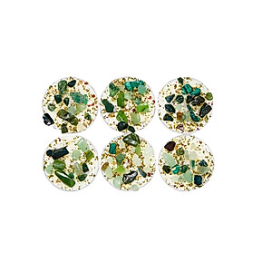 Heart Chakra Candle by New Moon Beginnings - Chakra Candles - Dried Flower, Herb, & Crystal Candles - Aromatherapy Candles - Soy Candle - Set of 6 Tealights