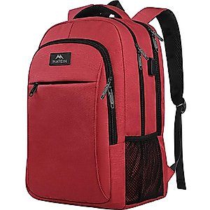 MATEIN Laptop Backpack for Womens, School Backpack with USB Port for Student Supplies and College Accessories, Water Resistant Travel Daypack Cute Book Bag for Teens and Ladies Fit 15.6 In Computer