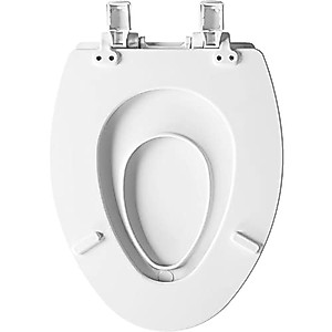 MAYFAIR 1888SLOW 000 NextStep2 Toilet Seat with Built-In Potty Training Seat, Slow-Close, Removable that will Never Loosen, ELONGATED, White