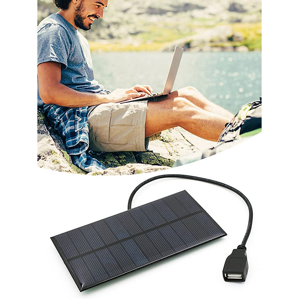 1.65W Solar Charger, 5.5V 300mA USB Portable Solar Panel, Waterproof Solar Phone Charger for Outdoor Survival Camping, Solar Bank for Smart Phone, 1pcs/3pcs