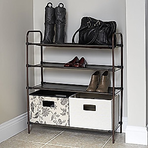 Household Essentials 620 Open Storage Bin with Cutout Handles, Single Unit, Green