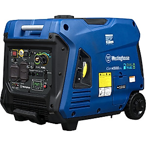 Westinghouse Outdoor Power Equipment 4500 Peak Watt Super Quiet Dual Fuel Portable Inverter Generator, Remote Electric Start, Gas & Propane Powered, RV Ready, CO Sensor, Parallel Capable