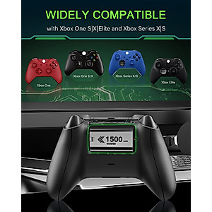 Noiposi Rechargeable Battery Pack for Xbox One Controller,4pcs 1500mAh Xbox One Rechargeable Battery Pack,Controller Battery Pack with Charger for Xbox One S/X/Xbox Series S/X Controller
