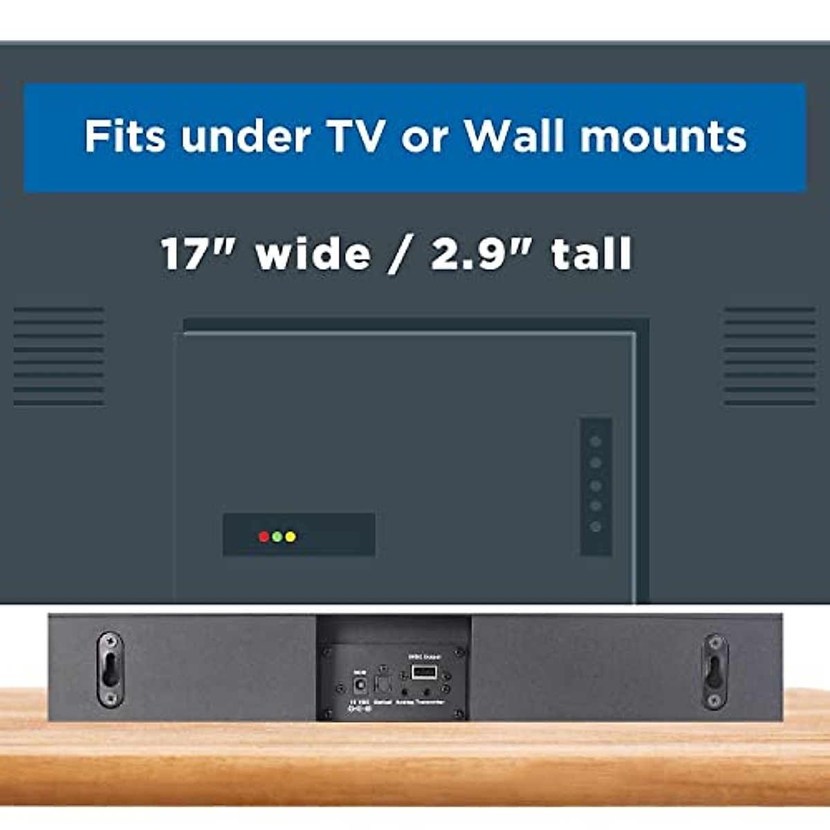 TV Ears Voice Clarifying TV Sound Bar – TV Speaker System for Great Sound and Hearing TV Dialog More Clearly – Compatible with Any Television – Clarifying Audio System for Hearing Impaired TV Viewers