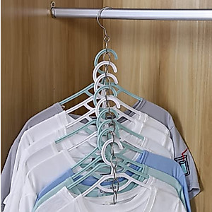 10 Pack Stainless Steel Space Saving Hanger Chains Organizer Closet Storage for Heavy Clothes Space Saver Hangers Metal Cascading Hangers Chains Essentials Magic Hangers Gain 90% More Space