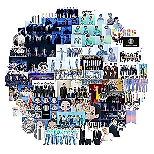 MeiYiYou 310PCS Bangtan Boys Photocards Set,110PCS Bangtan Boys Lomo Cards+200PCS Bangtan Boys Stickers Perfect for Decoration and Collection(Blue)