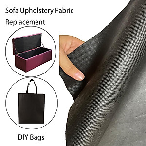 ZipSeven Upholstery Fabric 31 Inch x 3 Yard Cambric Dust Cover Black Fabric Replacement for Sofas, Dining Chairs, Conceals Frame and Staples Inside Furniture
