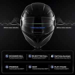 FODSPORTS Motorcycle Bluetooth Headset FX4 Pro 1200m Helmet Intercom,4 Riders Motorcycle Bluetooth Intercom,Universal Bluetooth Helmet Headset Communication System FM/Hard &Soft Mic/Waterproof/3Pack