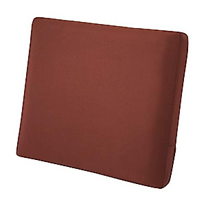 Classic Accessories Ravenna Water-Resistant 21 x 20 x 4 Inch Patio Back Cushion, Spice, Outdoor Loveseat Cushions