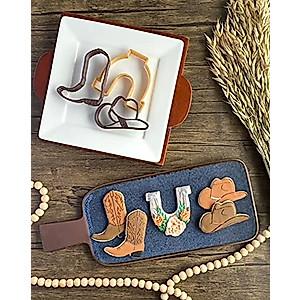 COWBOY COOKIE CUTTERS Country Western Rodeo Boot Cowboy Cowgirl Hat And Rustic Horseshoe Wild West Cookie Cutters For Any Special Occasion/Celebration (3 Pack)