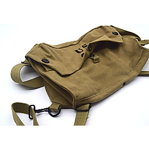 Replica WW2 U.S. ARMY LIGHTWEIGHT SERVICE GAS MASK BAG khaki Color