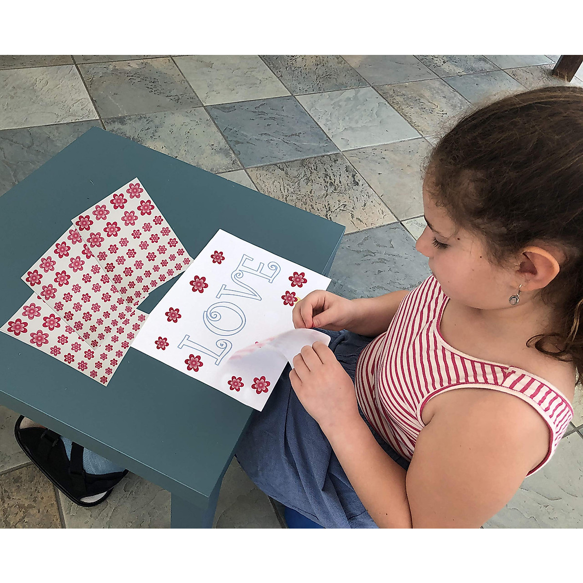 Royal Green Labels Pink Daisy Flower Stickers for Arts and Crafts Games, and Creative Learning, Preschool in 3 Sizes,10 Sheets - 420 Pack