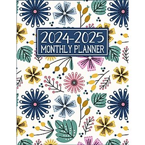 2024-2025 Monthly Planner: Large 2 Years Schedule Organizer from January 2024 to December 2025