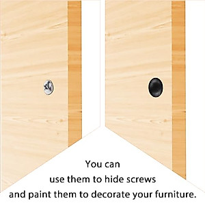 300Pcs Screw Covers Caps,Self Tapping Plastic Screw Caps,Snap-on Caps for Cross Screw Decorative Caps,Black (Without Screws)