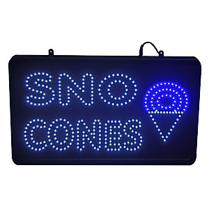 Paragon SNO-Cone LED Lighted Sign, Black