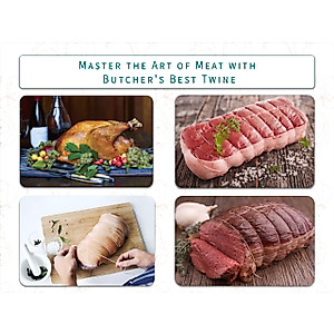 Cotton Farm Cooking Twine, 500 Feet String, 0.1 Inch (2mm) Thickness, Twisted (Extra Strong), 100% Unbleached Cotton - Butchers Choice for Cooking