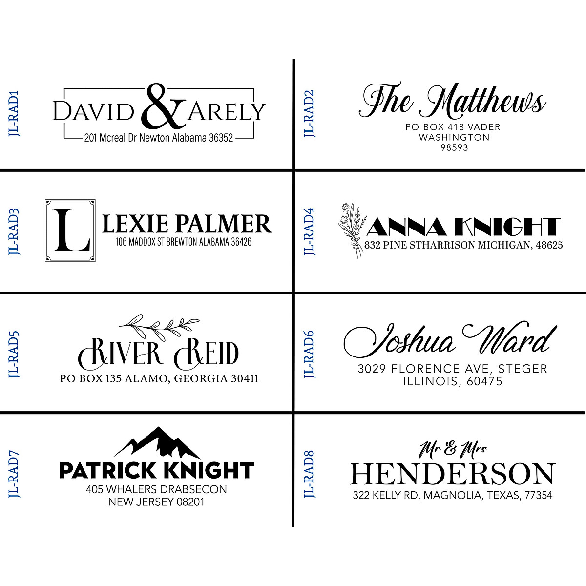 Custom Return Address Stamp - Custom Self-Inking Address Stamp with Name Custom Rubber Address Stamp (Self Inking)