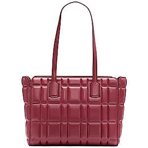 Calvin Klein Noa Top Zip Tote, Port Embossed Grid