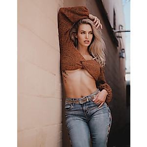 TOPACC Girls Western Belts for Women Brown Cowgirl Belt Cowboy Floral Embossed Thin Skinny Belt for Jeans Dresses Country Concert Outfit