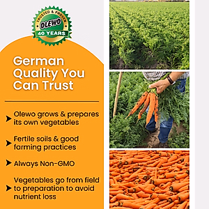 Olewo Original Carrots for Dogs – Fiber for Perfect Poop, Dehydrated Dog Food Toppers for Picky Eaters, Natural Skin & Coat Support, Multivitamin, Probiotics for Digestive & Gut Health, 1 lb