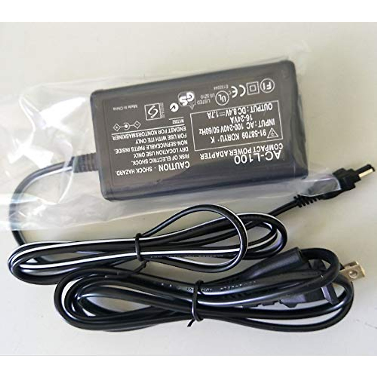 AC-L100 AC Power Supply Adapter, Replacement for Sony AC-L10A, AC-L10B, AC-L10C AC-L15A/B AC-L100C,for Sony Handycam CCD-TRV77 CCD-TRV88 CCD-TRV9X DCR-TRV6E MVC-FD Cameras