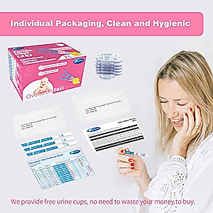 Ovulation Test Strips, HEAL-CHECK Ovulation Kits for Women, Bulk Ovulation Tests with Urine Cup, Extra-Wide 5mm LH Strips, Accurate Individually Wrapped Fertility Tests at Home,Pruebas de Ovulacion 25