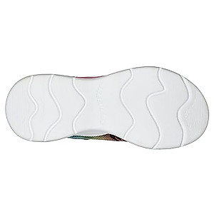 Skechers Kids Wavy Beams Sneaker, Black/Multi, 1 US Unisex Little Kid