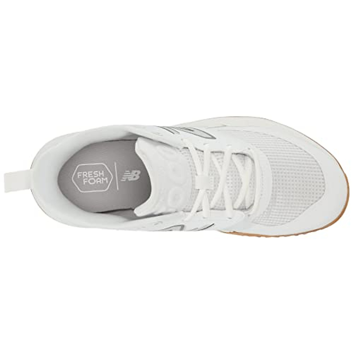 New Balance Men's Fresh Foam 3000 V6 Turf-Trainer Baseball Shoe, White/White/Gum, 9.5