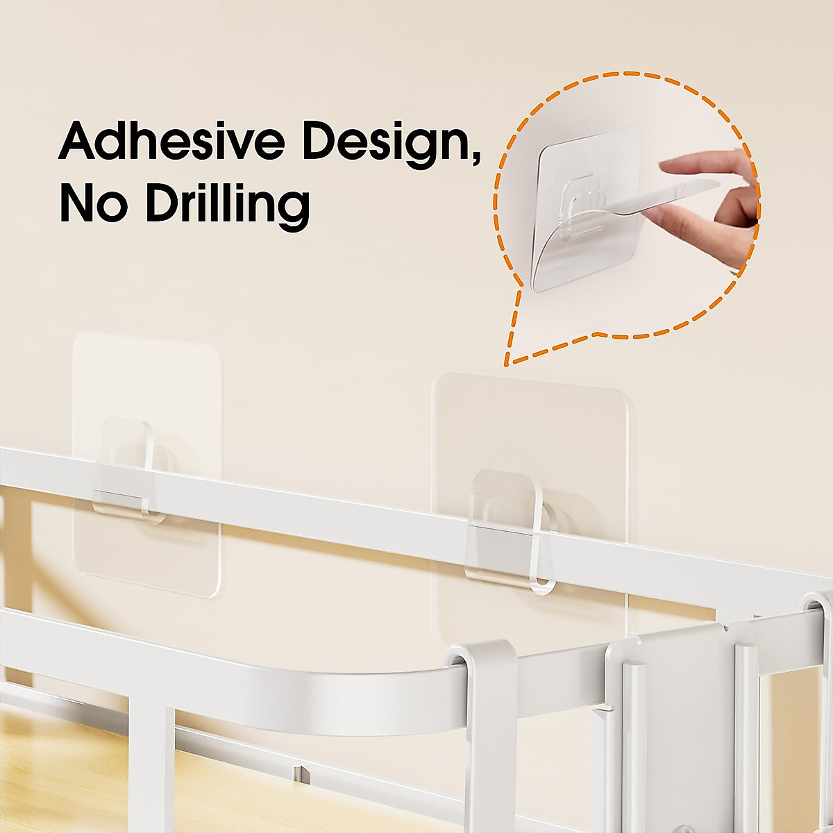 LAMU 2-Tier Over-The-Toilet-Storage-Shelf, Over Toilet Bathroom Organizer, Large Capacity, No Drilling Installation, Thick Material, Rust-Resistant, Perfect for Over the Toilet Shelf, White