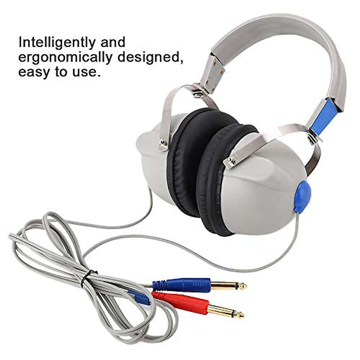 Focket Audiometer Headphone, Professional High-Sensitivity 3dB Audiometric Hearing Screening Headphone Air Conduction Audiometer Intelligent Hearing Tester, Easy to Use for School and Hospital