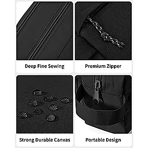 Sooez Big Capacity Pencil Pen Case, Upgraded Canvas Pencil Pouch Large Pencil Bag Organizer, Separate Compartments Easy Grip Handle, Aesthetic Supply for School Teens Adults, Army Green