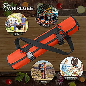 Chef Knife Roll Bag - 20 Total Pockets for Knives and Kitchen Utensils - with an Adjustable Shoulder Strap and Handle,Perfect for the Traveling Chef and Culinary Students -Knives Not Included