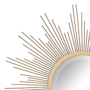 Stonebriar Sunburst Wall mirror, 24 Inch, Gold