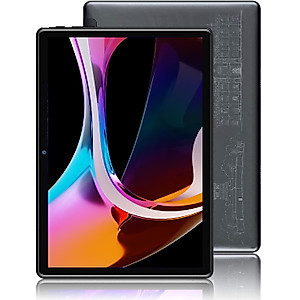 DUODUOGO Android Tablet 10 inch Newest Quad-Core Processor, 64GB+4GB 128GB Expandable, 5G/2.4G Dual WiFi, Android 10 Tablet Dual Camera 6000mAh Bluetooth FM, Gray