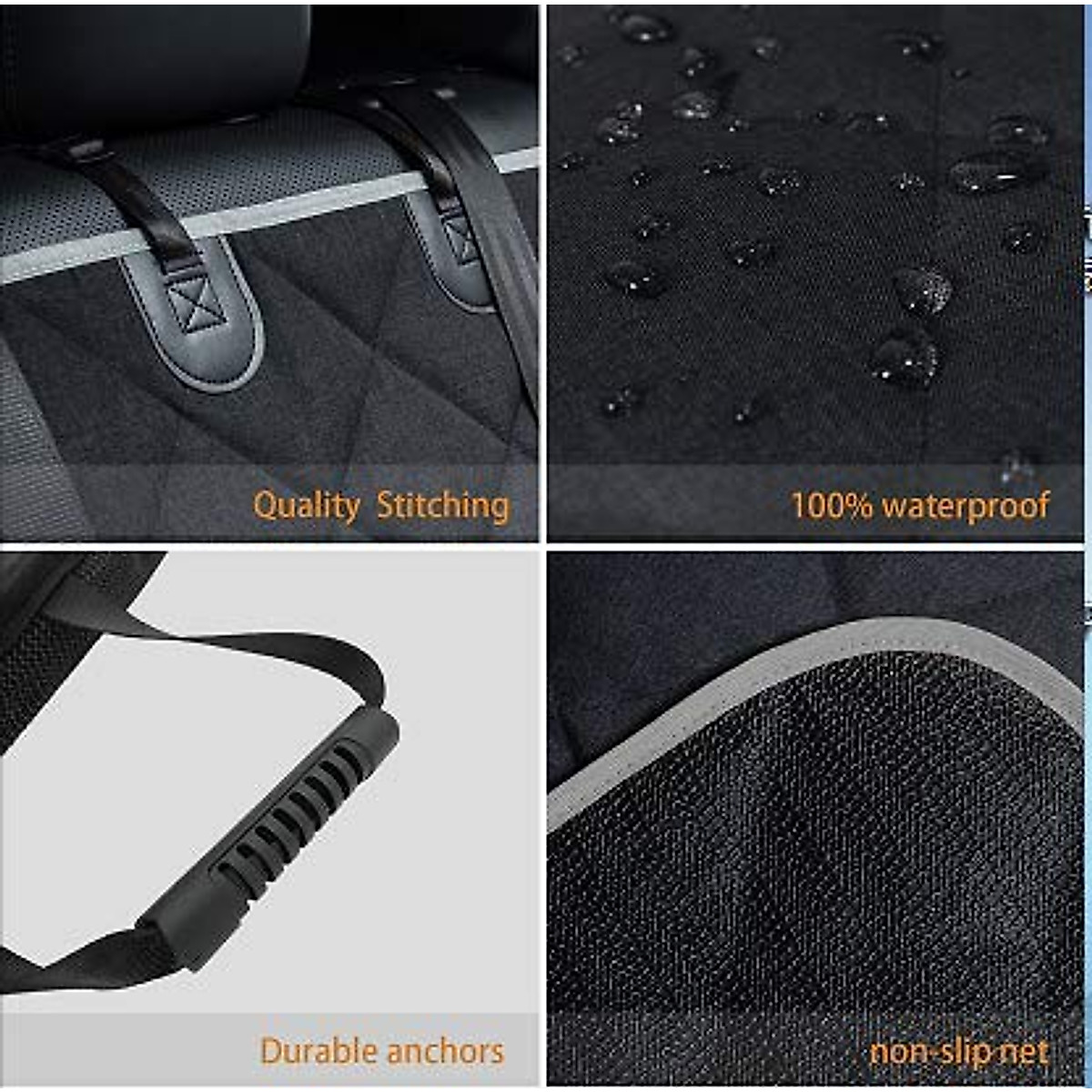 Petalae Waterproof Dog Seat Cover for Cars Back Seat Heavy-Duty Nonslip Pet Seat Cover Protector Armrest Compatible for Trucks Cars & SUVs