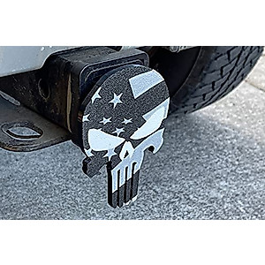Punisher Dark Mode Plastic Hitch Cover