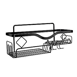 Wall Mount Bathroom Shelf Punch Free Hangable Organization Rack Multifunction for Home Bathroom Face Cleanser Organizer bathroom shower shelf