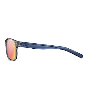 Julbo Renegade M Performance Sunglasses, Translucent Gray/Blue Frame - REACTIV 2-3 Glare Control Brown Lens