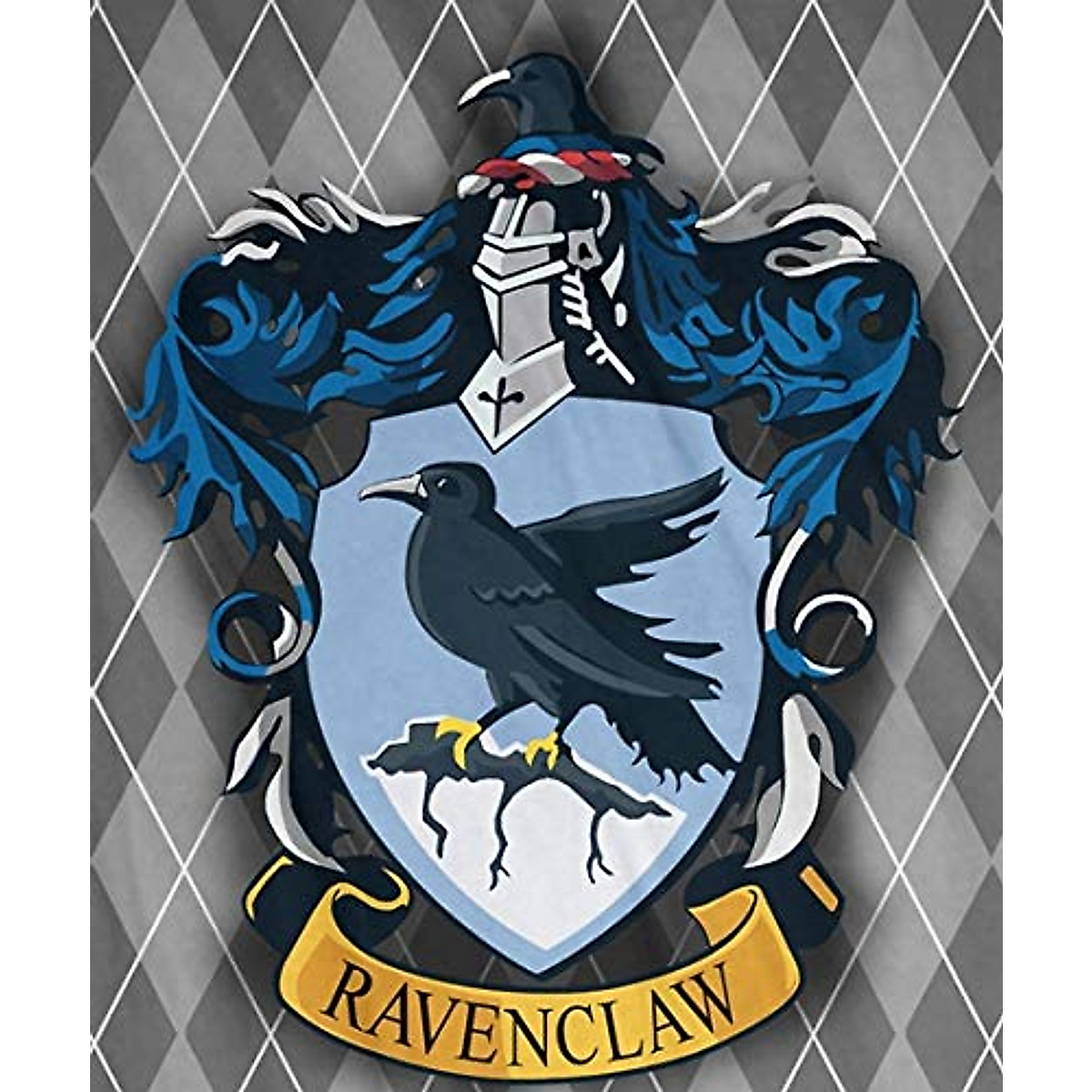 Magical Wizard Style Banner - 43in x 16in Wall Scroll - Boys Girls Birthday Party Flag - Ready to Hang - Perfect Barware Man Cave Gift - Unique HP Collectible Accessories Holiday Decoration Gifts (4 Blue)