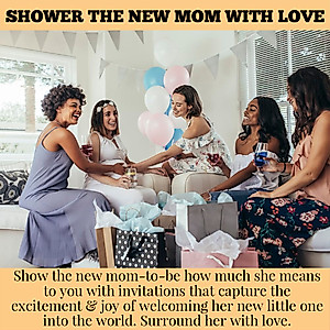 Amanda Creation Little Cutie Baby Shower Invitations, 20 5x7 Fill-In Cards with Twenty White Envelopes