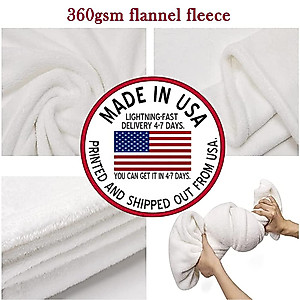 Personalized Anniversary Throw Blanket, 10 Year Anniversary Wedding Gifts for Couple Parents, Customized Soft Warm Lightweight Flannel Fleece Blanket, Couples Blanket Full Size for Valentine Birthday