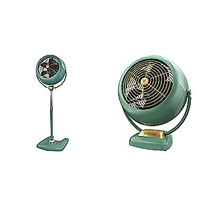 Vornado VFAN Sr. Pedestal Vintage Air Circulator Fan, Green & VFAN Sr. Vintage Air Circulator Fan, Green