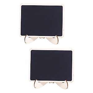 Ciieeo 28 pcs Tabletop Chalkboard Small Chalkboard Wedding Name Cards Wedding Table Place Message Board Table Tented Cards Party Dinner Supplies Wedding Sign Business Card Bamboo Mini