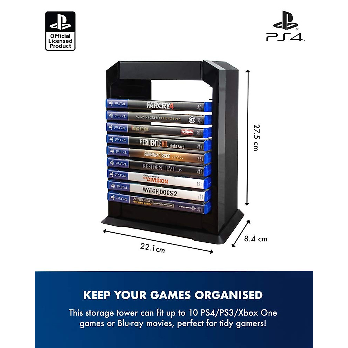 PS4 - Premium Games Storage Tower (Numskull)