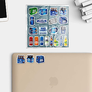 20 PCS Stickers Pack Budlight Aesthetic Vinyl Colorful Waterproof for Water Bottle Laptop Bumper Car Bike Luggage Guitar Skateboard