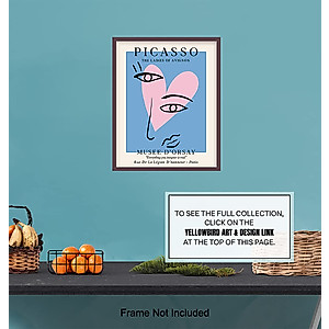 Pablo Picasso Wall Art Prints - Pablo Picasso Poster - Mid-Century Modern Room Decor - Gallery Wall Art - Museum Poster - Abstract Art - Minimalist Wall Decor- Line Art Wall Decor- Art Gifts for Women