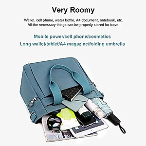 BINGONE Female Multi-Color Large-Capacity Tote Bag, Women Fashion Handbag Waterproof Canvas Design for Wallet, Cell Phones (Blue)